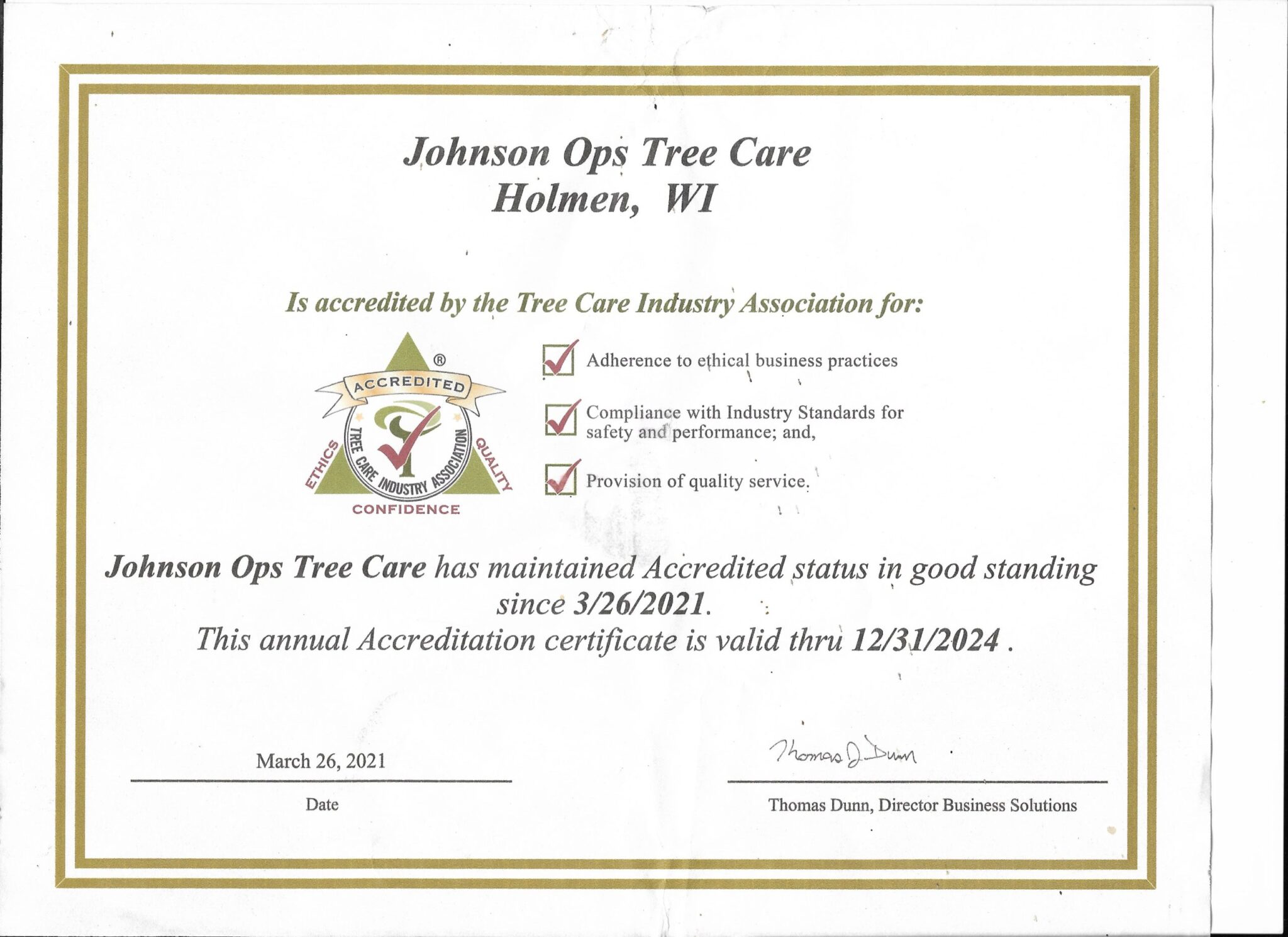 What is a Certified Arborist? | Johnson Ops Tree Care